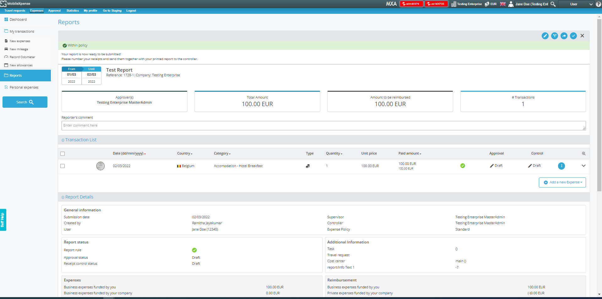 Mobilexpense | Marketplace by BCD Travel